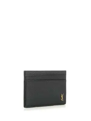 Saint Laurent Tiny Cassandre Card Holder - Blue
