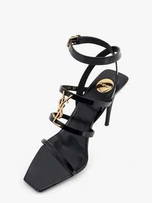 Saint Laurent Cassandre Patent Leather Sandals - Multicolor