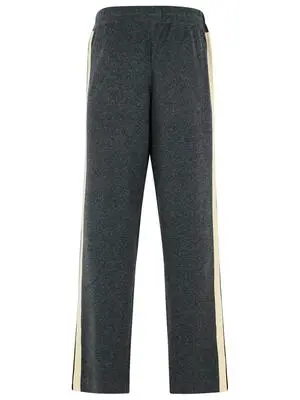 Palm Angels Dark Grey Wool Blend Trousers