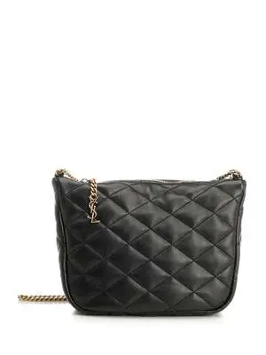 Saint Laurent June" Lambskin Shoulder Bag - Black