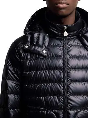 Moncler Lauros Short Down Jacket With Hood - Blue