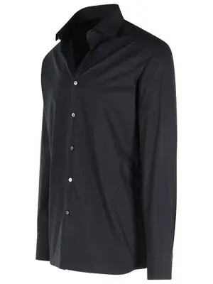 Zegna Trofeo' Dark Cotton Shirt - Blue