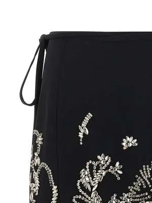 Dries Van Noten Gabrinas Embellished Woven Skirt