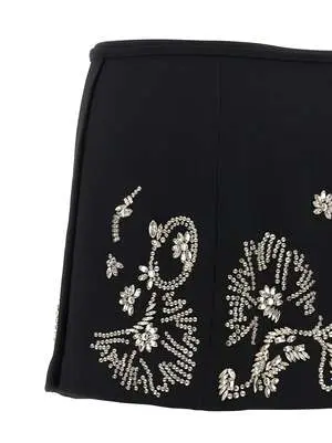 Dries Van Noten Gabrinas Embellished Woven Skirt