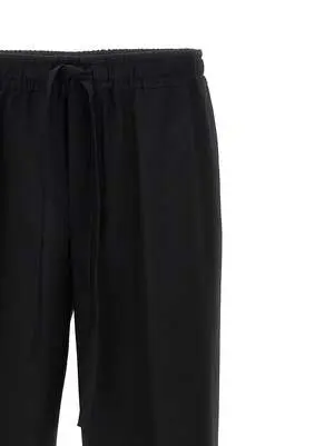 Dolce & Gabbana Virgin Wool Trousers With Contrast Piping