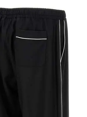 Dolce & Gabbana Virgin Wool Trousers With Contrast Piping