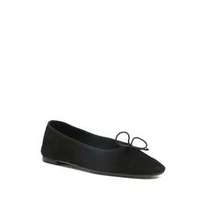 AeydĒ Suede Ballet Flats With Bow Detail