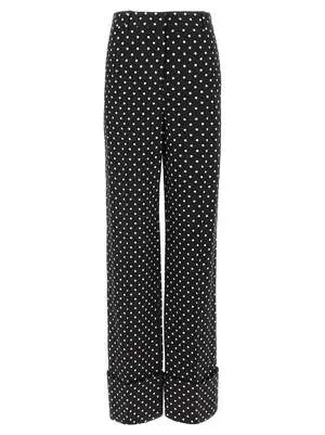 Valentino Garavani Supergran Polka Dot Wide Leg Pants