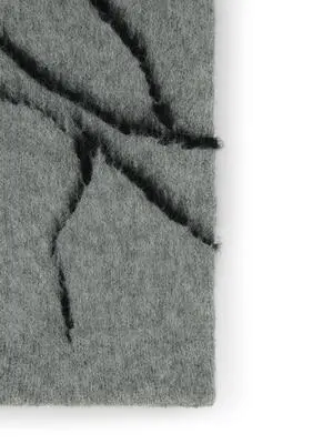 Dries Van Noten Mouton' Grey Alpaca Blend Scarf