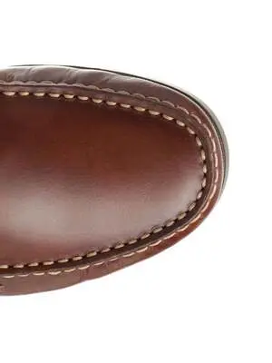 Paraboot Leather Loafers With Rounded Toe And Blake Stitching