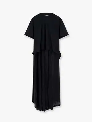 Balenciaga Crewneck Long Jersey T-shirt Dress