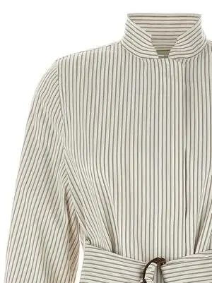 Fendi Striped Cotton Silk Blouson