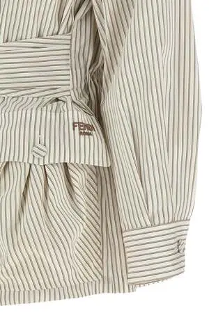 Fendi Striped Cotton Silk Blouson