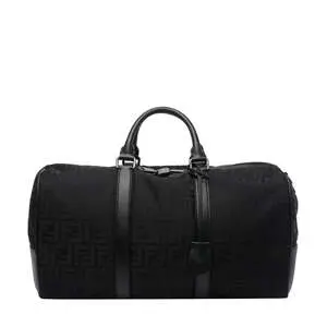 Fendi Ff Duffle Bag With Roma Tag - Black