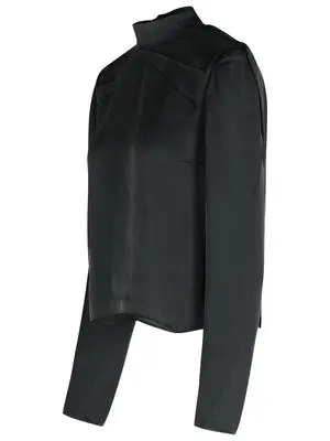 ROTATE BY BIRGER CHRISTENSEN Draped Top In Polyester - Black