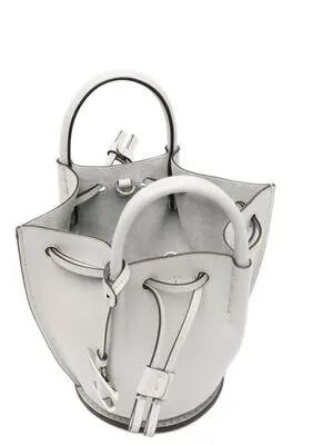 TOD'S Logo-charm Leather Mini Bucket Bag - Gray