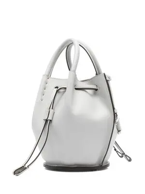 TOD'S Logo-charm Leather Mini Bucket Bag - Gray