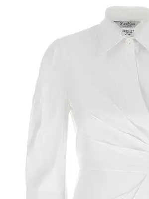 Max Mara Balzac' Long Sleeve Shirt Dress - White