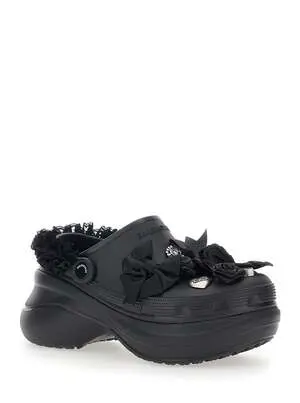 Balenciaga Mule With Logo Plate And Rubber Applications - Black