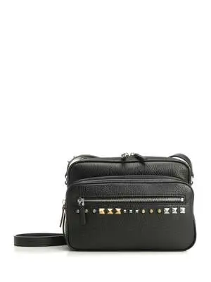 Valentino Garavani Rockstud Leather Shoulder Bag - Black