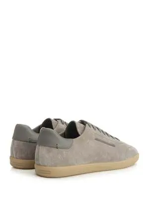 Zegna Suede Lace-up Sneakers - Cream