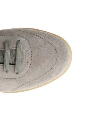Zegna Suede Lace-up Sneakers - Cream