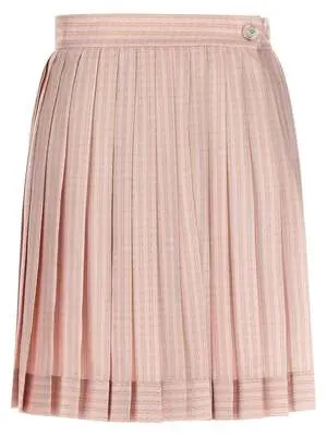 Versace Treasure" Foulard Print Silk Twill Mini Skirt - Pink