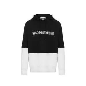 Moschino Cotton Hooded Sweatshirt - Black
