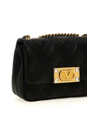 Valentino Garavani Quiltie 67 Shoulder Bag - Black