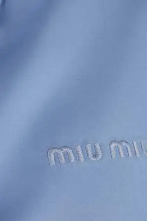 Miu Miu Sleeveless Button-up Shirt With Tie Detail