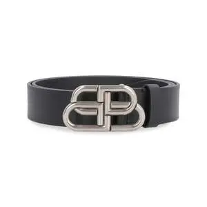 Balenciaga Logo Buckle Belt - Black