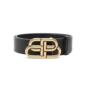 Balenciaga Logo Buckle Belt - Black