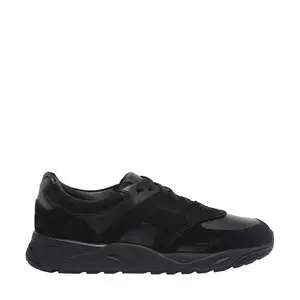 Santoni Innova Leather And Suede Sneakers