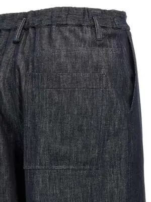 Brunello Cucinelli Cropped Wide Leg Pants - Blue