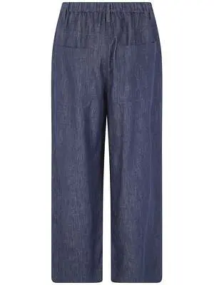 Brunello Cucinelli Cropped Wide Leg Pants - Blue