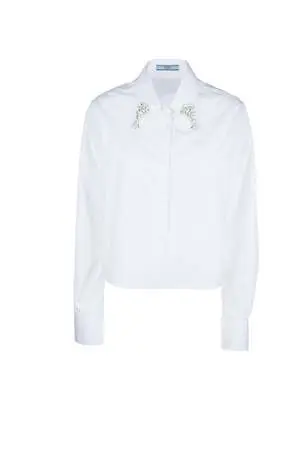 Prada Embellished Cropped Shirt - Multicolor
