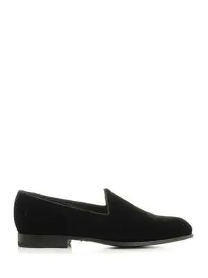 Tagliatore Velvet Moccasin - Black
