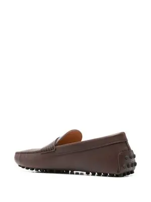 TOD'S Smooth Leather Gommino Driving Loafers - Brown