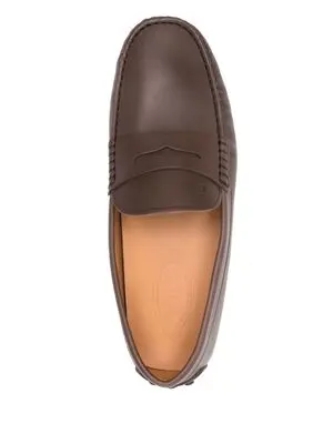 TOD'S Smooth Leather Gommino Driving Loafers - Brown