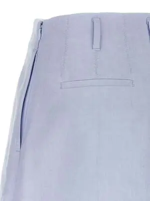Givenchy High Waist Embroidered Cotton Shorts - Blue