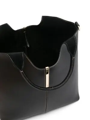 TOD'S Leather Small Tote Bag - Black