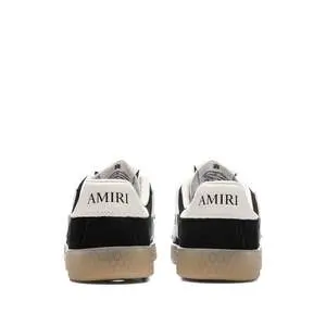 Amiri Suede Bone Motif Low Top Sneakers - Black