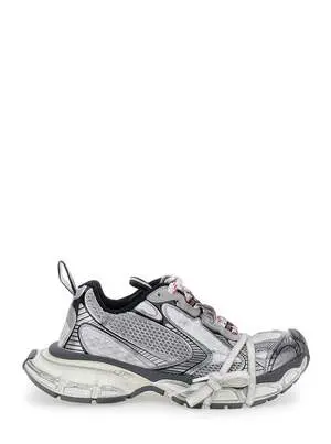Balenciaga 3xl' Metallic Tech Fabric Sneakers - Gray