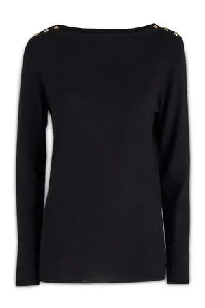 Gucci Boat Neck Knitwear With Button Detail - Multicolor
