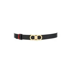 FERRAGAMO Gancini Buckle Two-tone Leather Belt