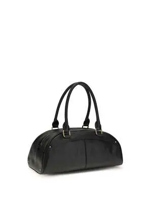 Chloé Bowling Handbag In Smooth Calfskin Leather - Black