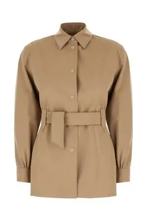 Max Mara MAX MARA Long Sleeve Belted Shirt Multicolor