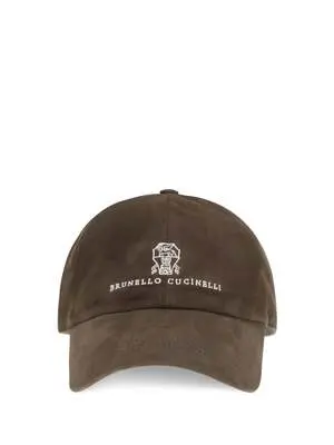 Brunello Cucinelli Brunello Cucinelli Suede Baseball Cap Brown
