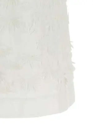 P.a.r.o.s.h Cubo26 Cotton Poplin Blouse With Floral Embroidery - White