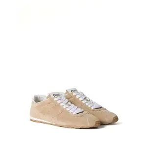 Miu Miu Suede Panel Trainers - Cream